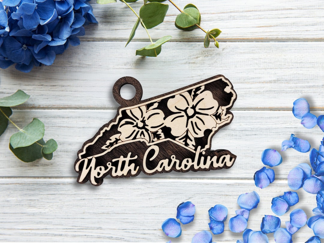 North Carolina State Ornament, Dogwood Floral Ornament NC State Flower ...