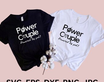 Power Couple SVG, Hubby Wifey SVG, Husband and Wife Svg, PNG Instant ...