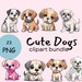 Dogs Clipart Bundle 23 PNG Cute Dogs PNG Great for Card Making ...