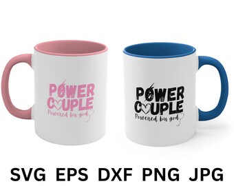 Power Couple SVG, Hubby Wifey SVG, Husband and Wife Svg, PNG Instant ...