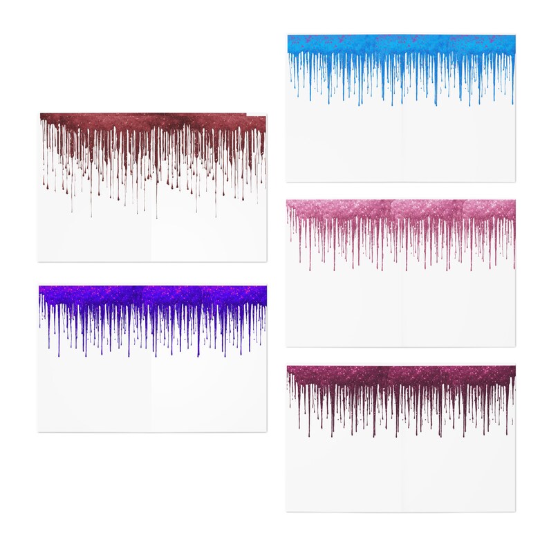 17 Seamless Glitter Dripping Overlay Images 17 Colors Gold Silver Pink ...