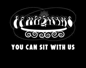You Can Sit With Us Christian Svg Jesus Line Art Svg Files for Cricut ...