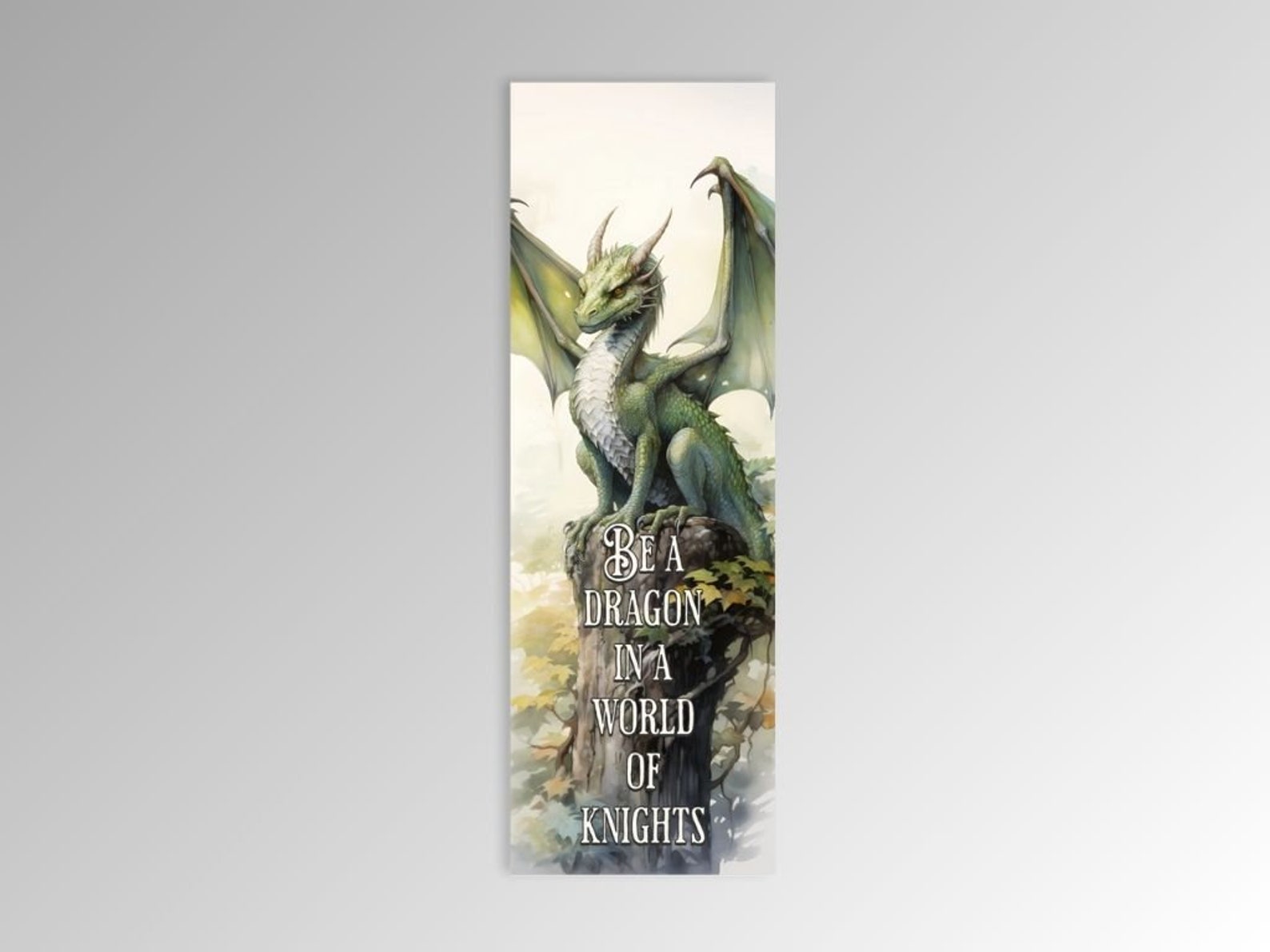 Dragon Bookmark Printable - Watercolor Style Fantasy Bookmark With ...