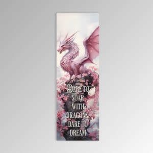 Dragon Bookmark Printable - Watercolor Style Fantasy Bookmark With ...