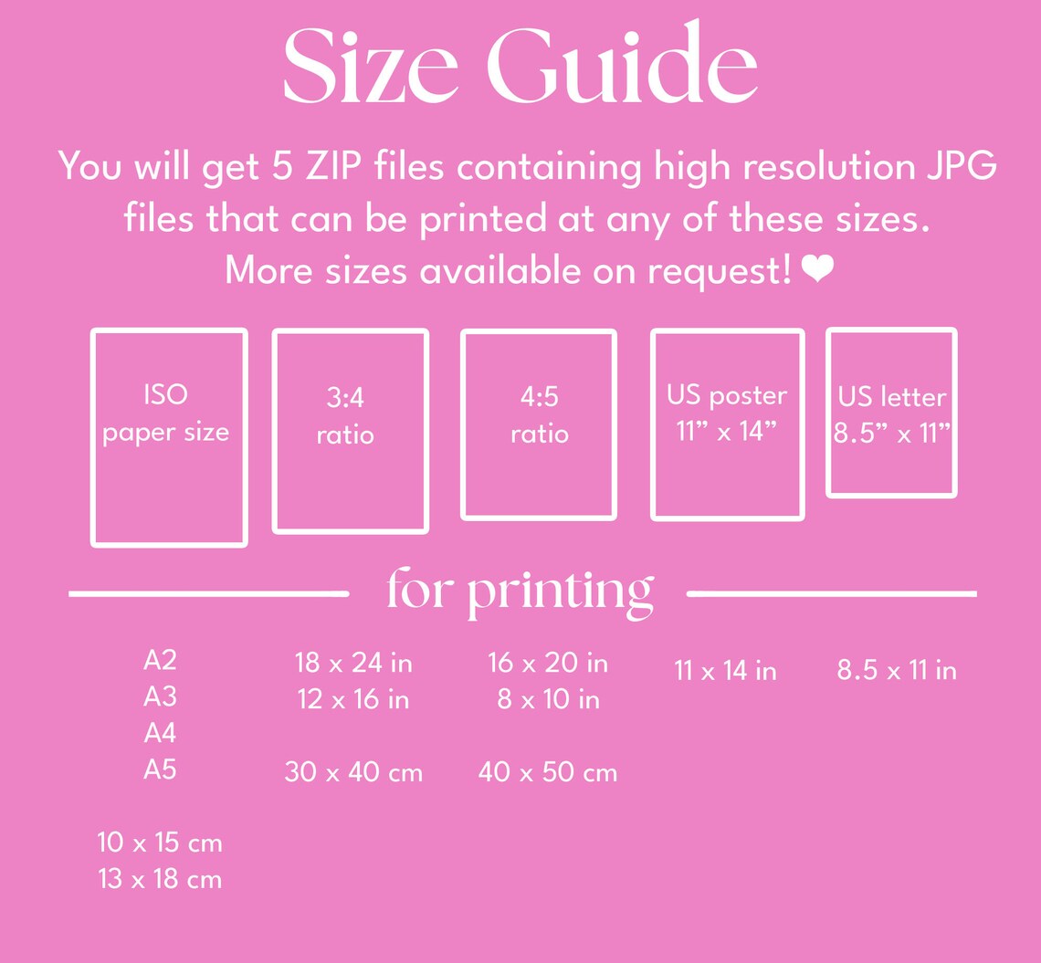 Spiritual Printable Posters Set of 3, Pink Grainy Gradient, Happiness ...