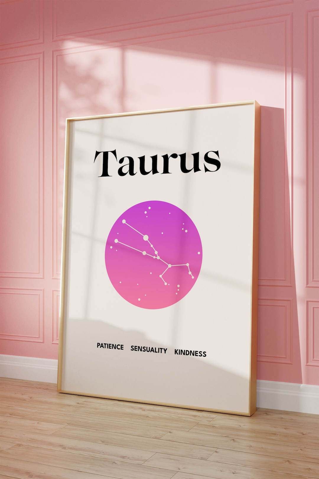 Taurus Aura Poster, Printable Birthday Poster, Star Sign Print, Zodiac ...