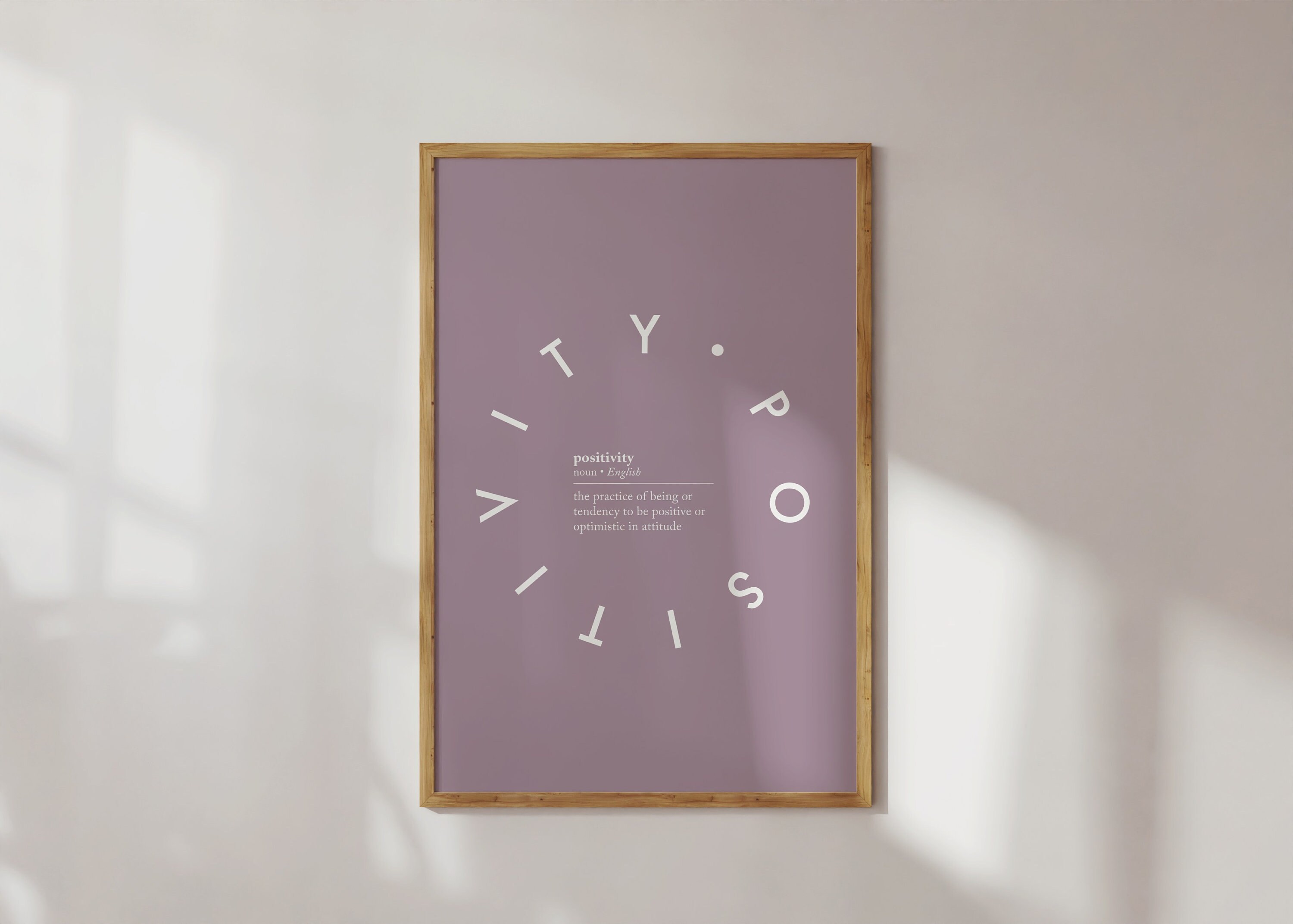 Minimalist Poster Set, Happiness Positivity Gratitude Definition Prints ...