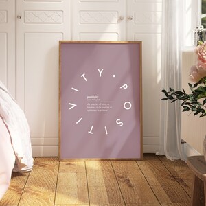 Minimalist Poster Set, Happiness Positivity Gratitude Definition Prints ...