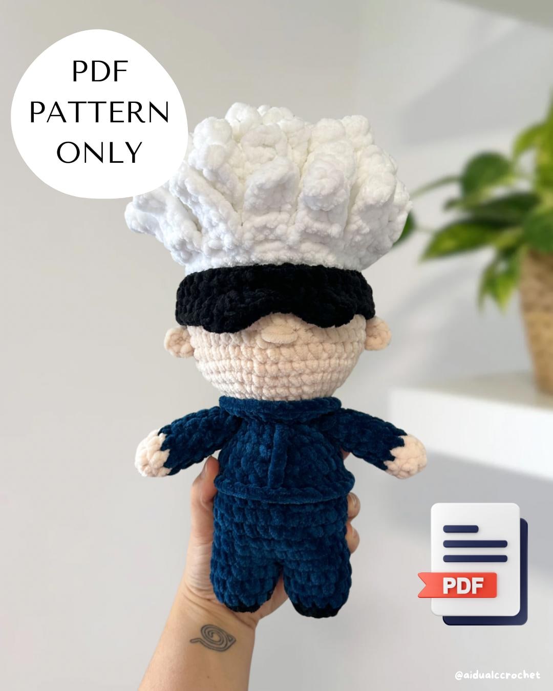 GOJO PATTERN - Crochet Pattern - Amigurumi - Plushie - Etsy