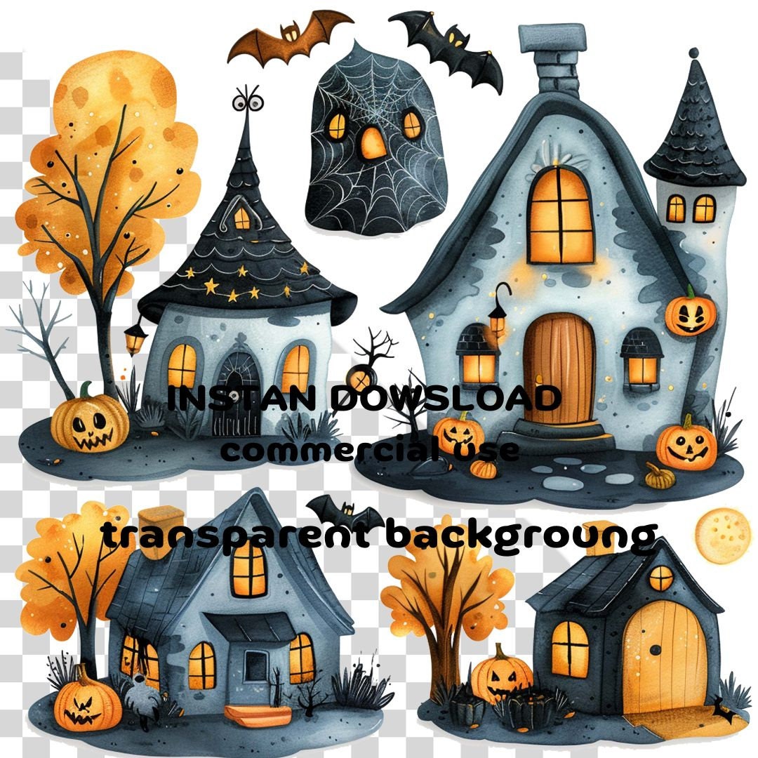 Cut Halloween Clipart Pastel High Quality Transparent Background - Etsy