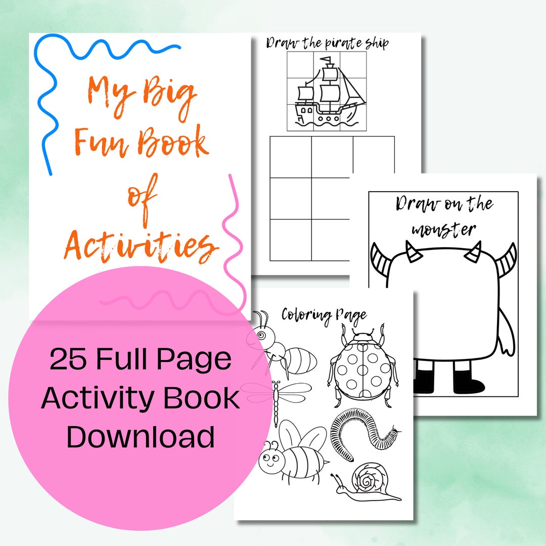 Full Sized Activity Pages | Kids Activities | Indoor Recess Activity ...