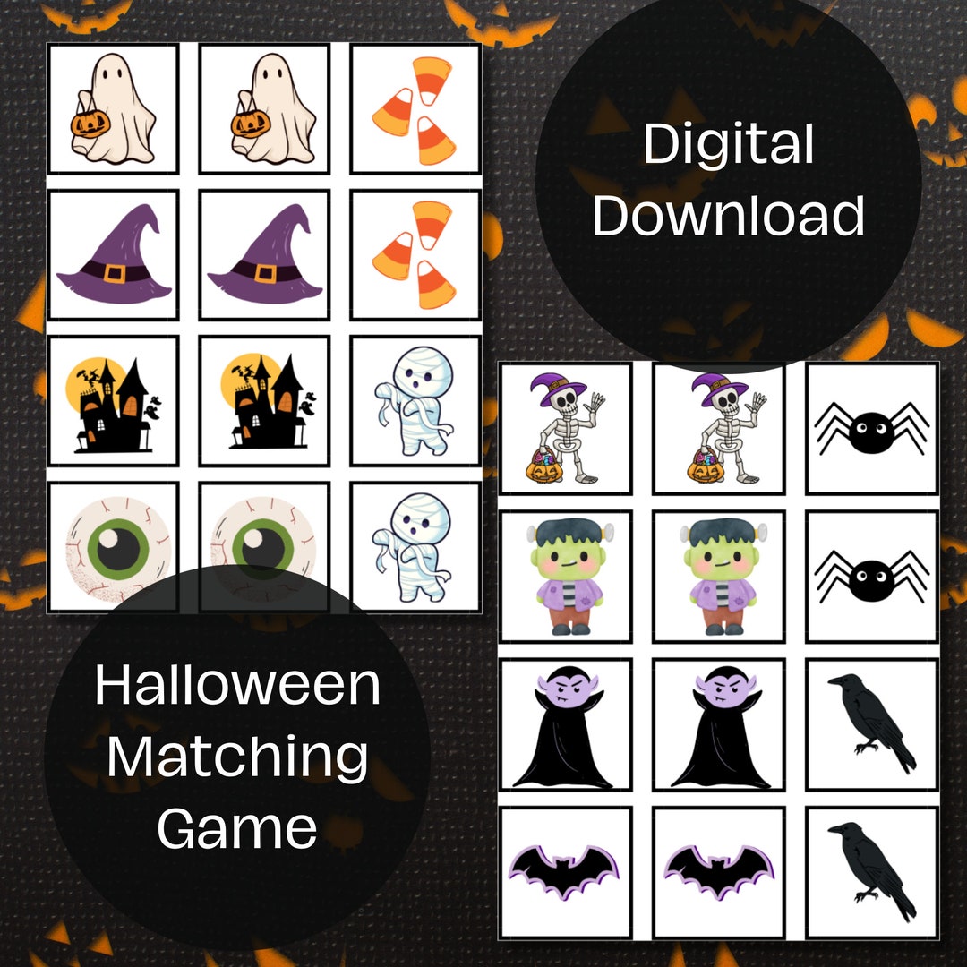 Halloween Matching Game Printable - Etsy