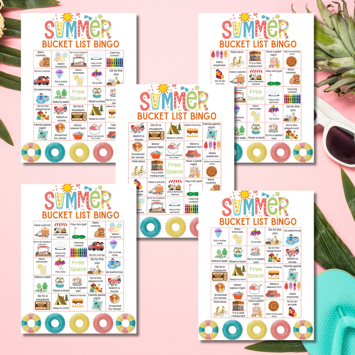 Summer Bucket List Bingo | Digital Download - Etsy