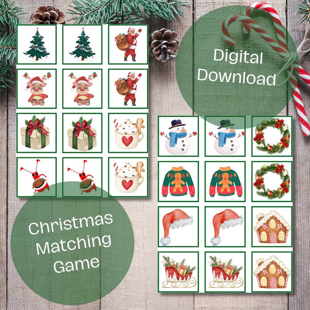 Christmas Matching Game Printable - Etsy