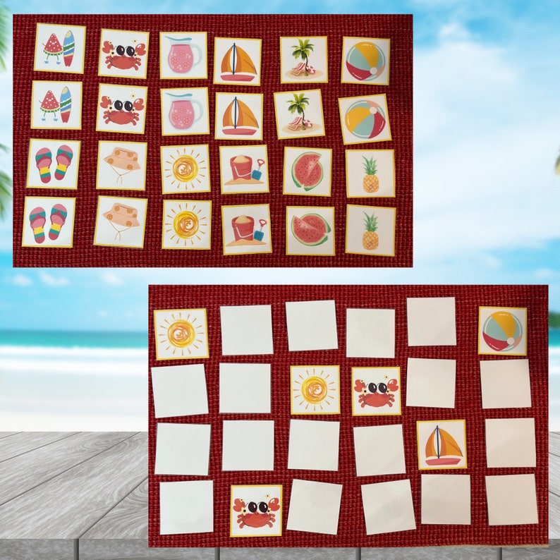 Summer Matching Game Printable - Etsy
