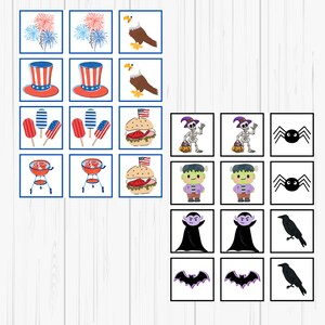 Matching Game Bundle Printable (includes 8 Matching Games) - Etsy