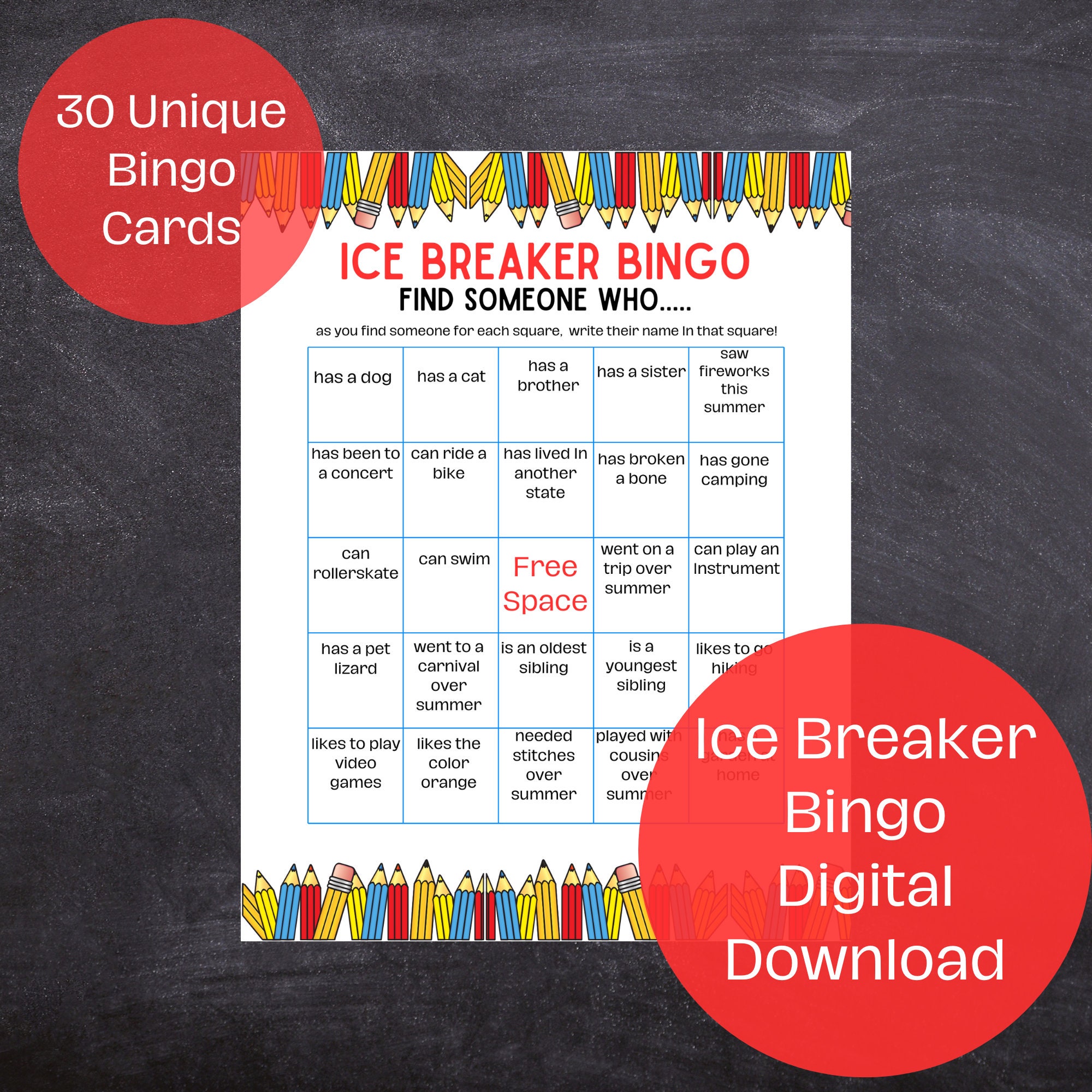 Ice Breaker Bingo | Get to Know the Class | Classroom Game | Digital ...