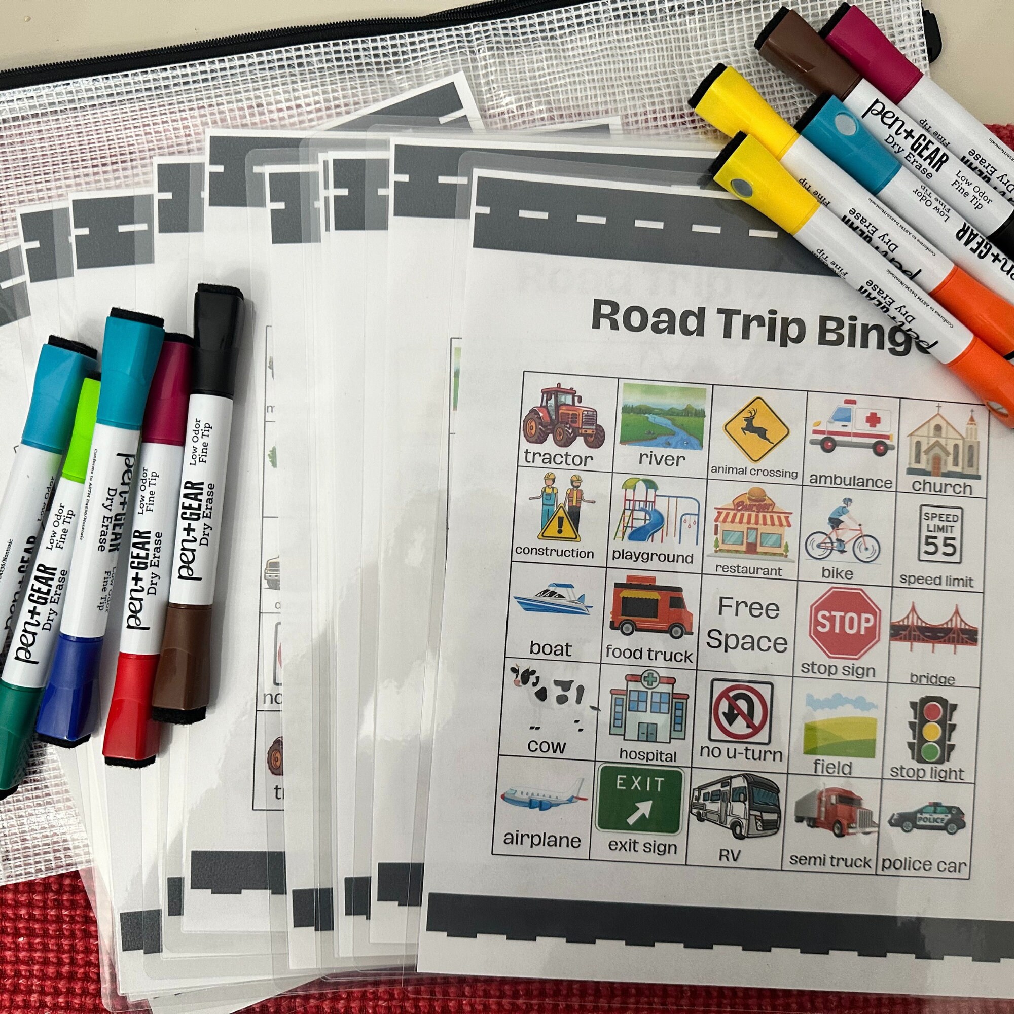 10 Full Sized Laminated Car Bingo Cards Bingo Cards - Etsy