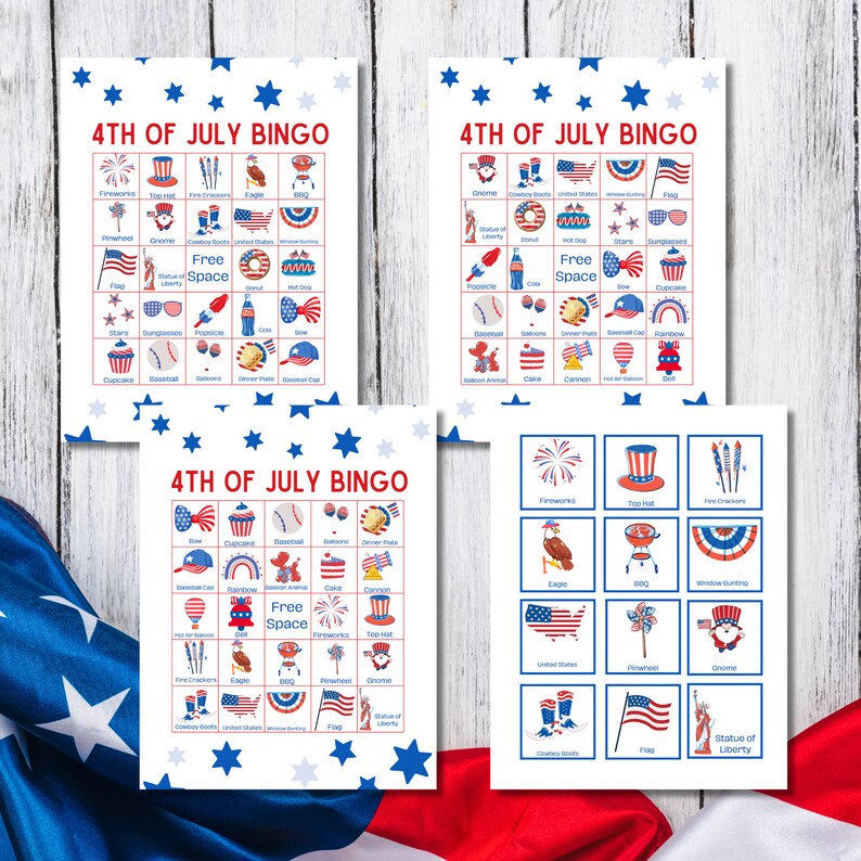 4th of July Bingo Digital Download - Etsy