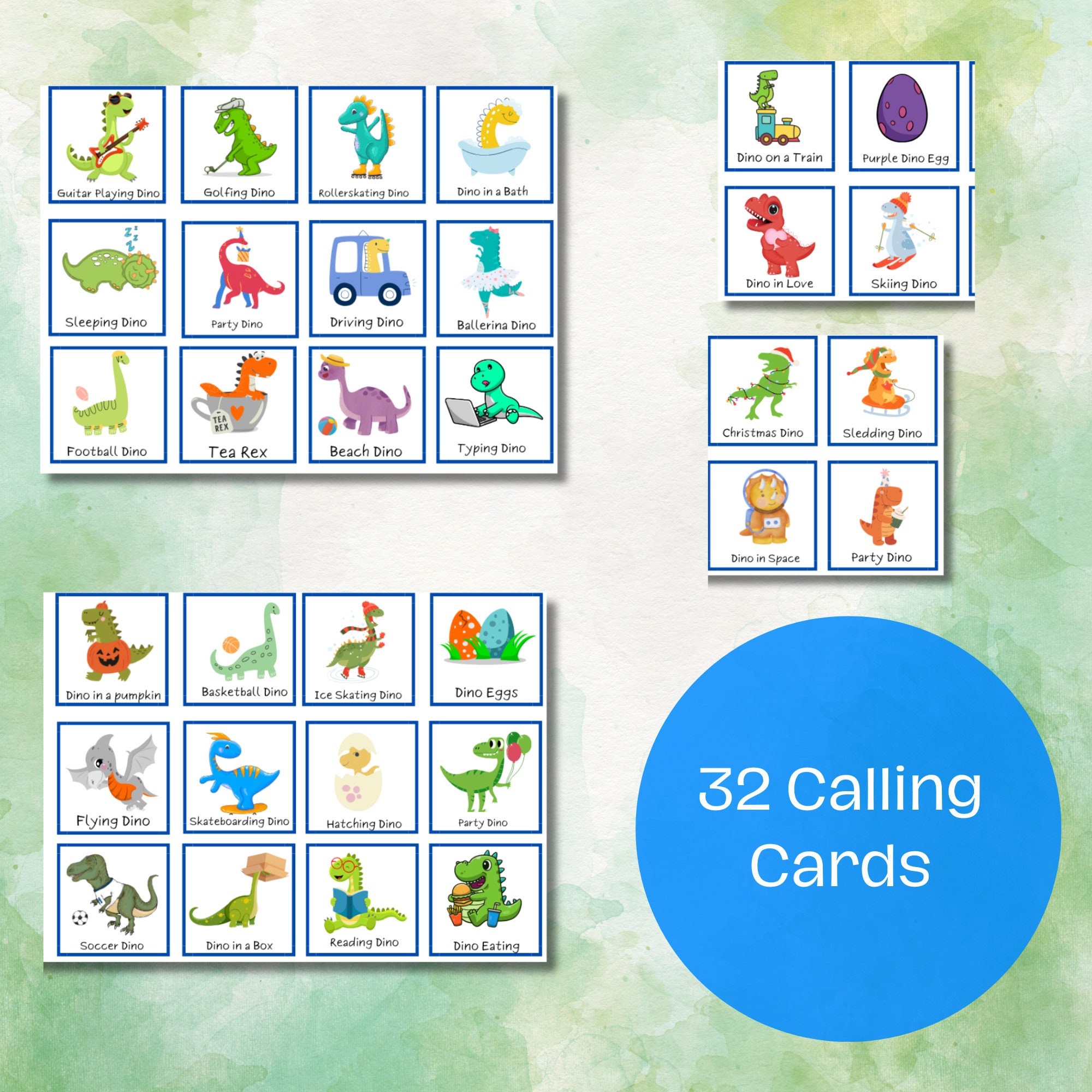 Dinosaur Bingo Download | Bingo Instant Download | Dino Game - Etsy