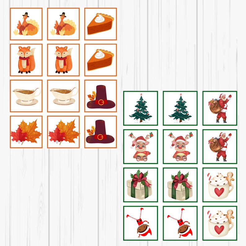 Matching Game Bundle Printable (includes 8 Matching Games) - Etsy