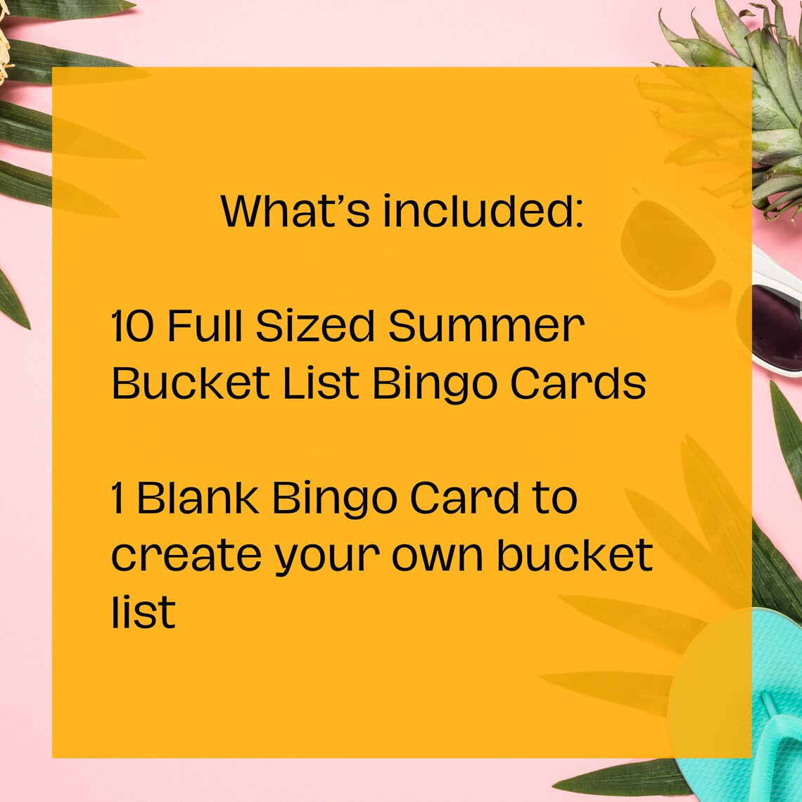 Summer Bucket List Bingo | Digital Download - Etsy