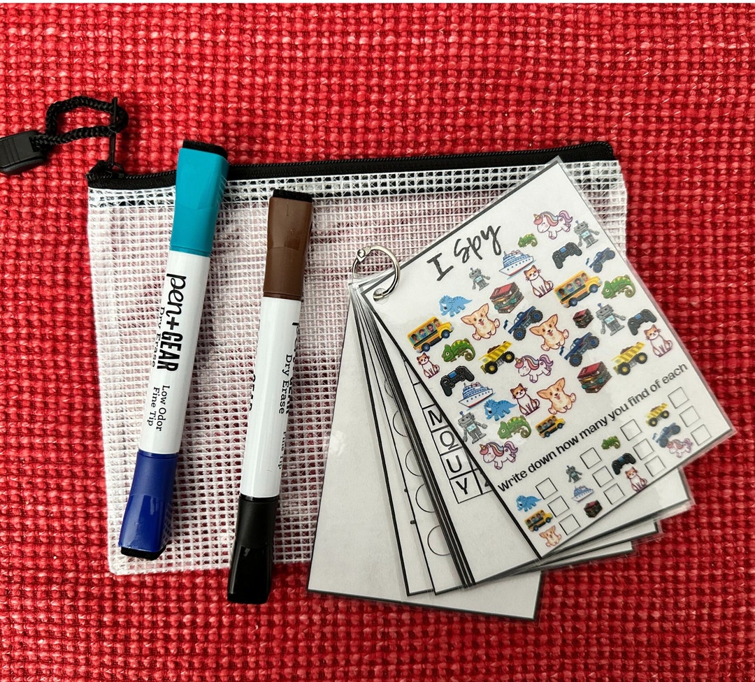 Purse Games Travel Games for Kids Dry Erase Games Busy Board Activities ...