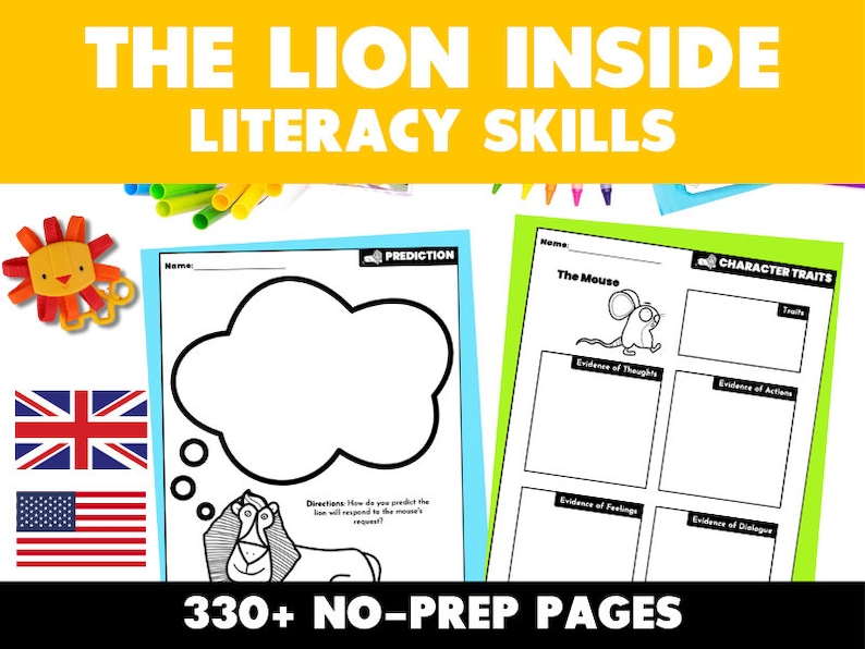 The Lion Inside Activities - Reading Comprehension & Literacy Skills ...