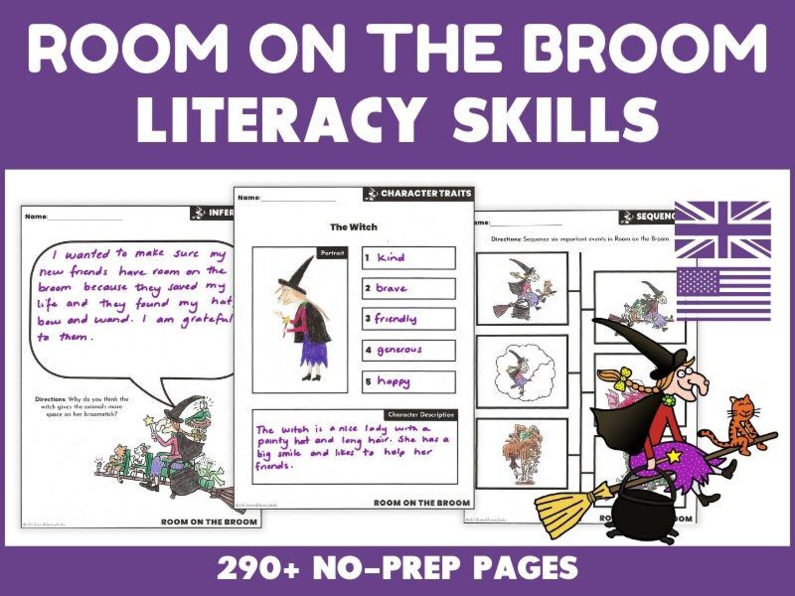 Room on the Broom Activities - Reading Comprehension & Literacy Skills ...