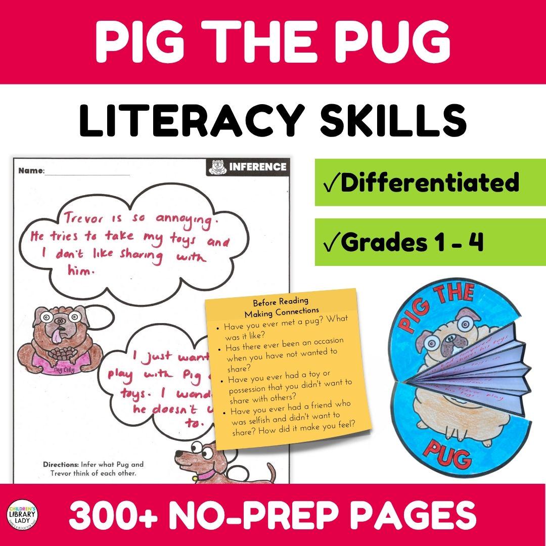 Pig the Pug Book Activities - Reading Comprehension and Literacy Skills ...