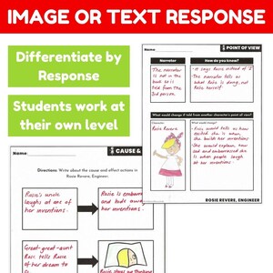 Rosie Revere, Engineer Book Activities - Reading Comprehension ...