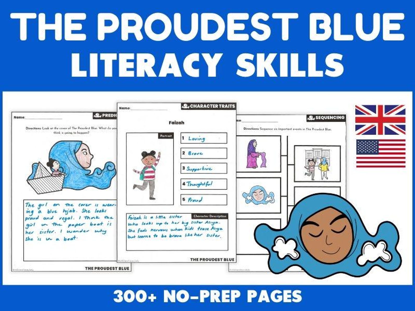 The Proudest Blue Book Activities - Literacy Skills and Story Elements ...
