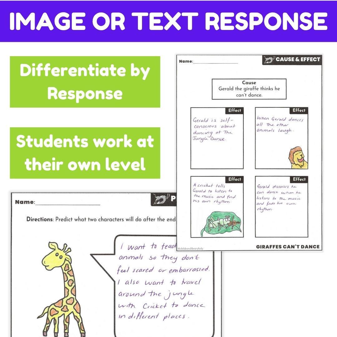 Giraffes Can't Dance Activities - Reading Comprehension and Literacy ...