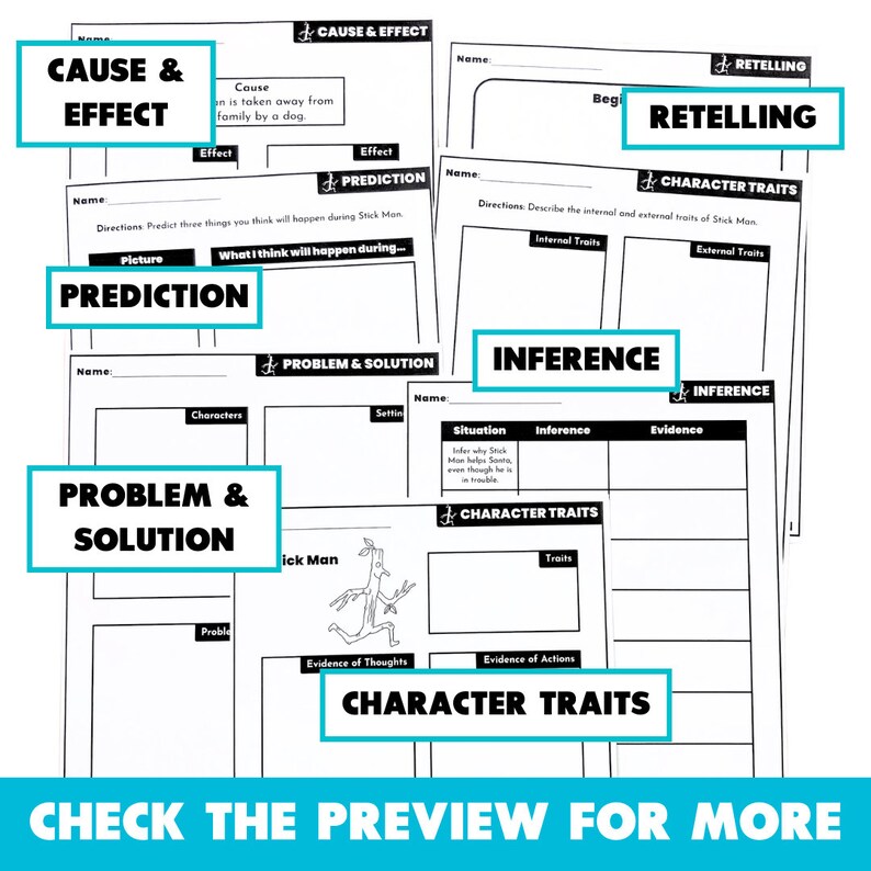 Stick Man Book Activities - Julia Donaldson Literacy Read Aloud Book ...