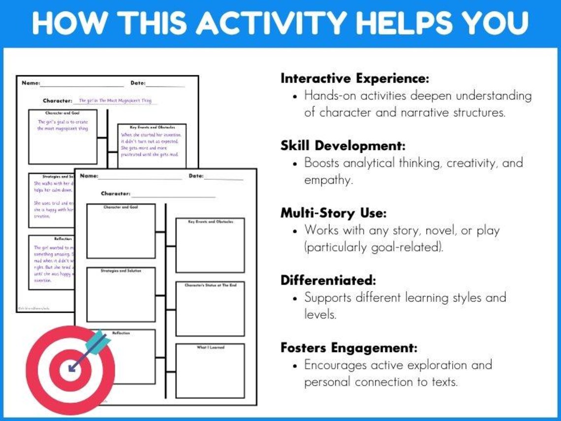 Book Character Goal Setting Templates My Goals Child Goal Mapping ...