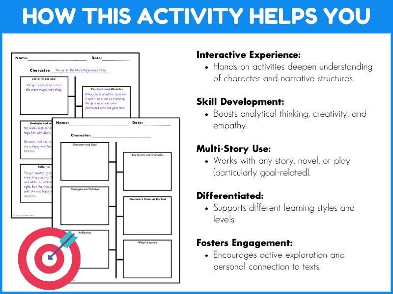 Book Character Goal Setting Templates My Goals Child Goal Mapping ...