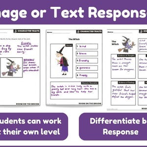 Room on the Broom Activities - Reading Comprehension & Literacy Skills ...