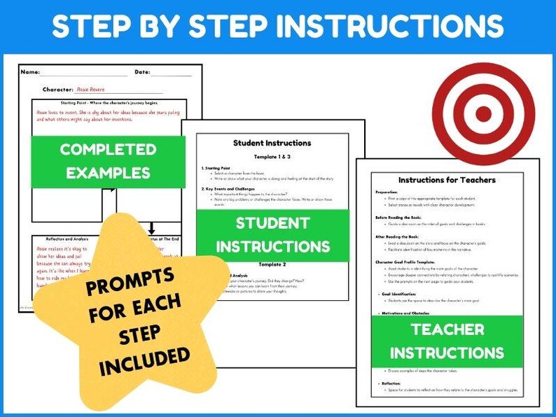 Book Character Goal Setting Templates My Goals Child Goal Mapping ...