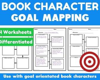 Book Character Goal Setting Templates My Goals Child Goal Mapping ...