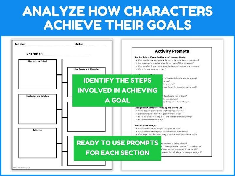 Book Character Goal Setting Templates My Goals Child Goal Mapping ...