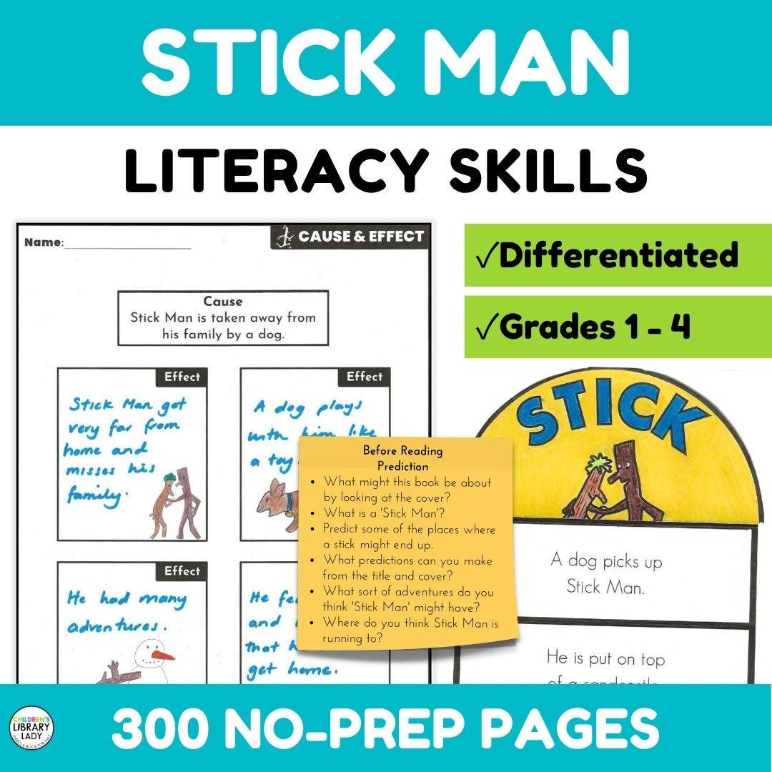 Stick Man Book Activities - Julia Donaldson Literacy Read Aloud Book ...