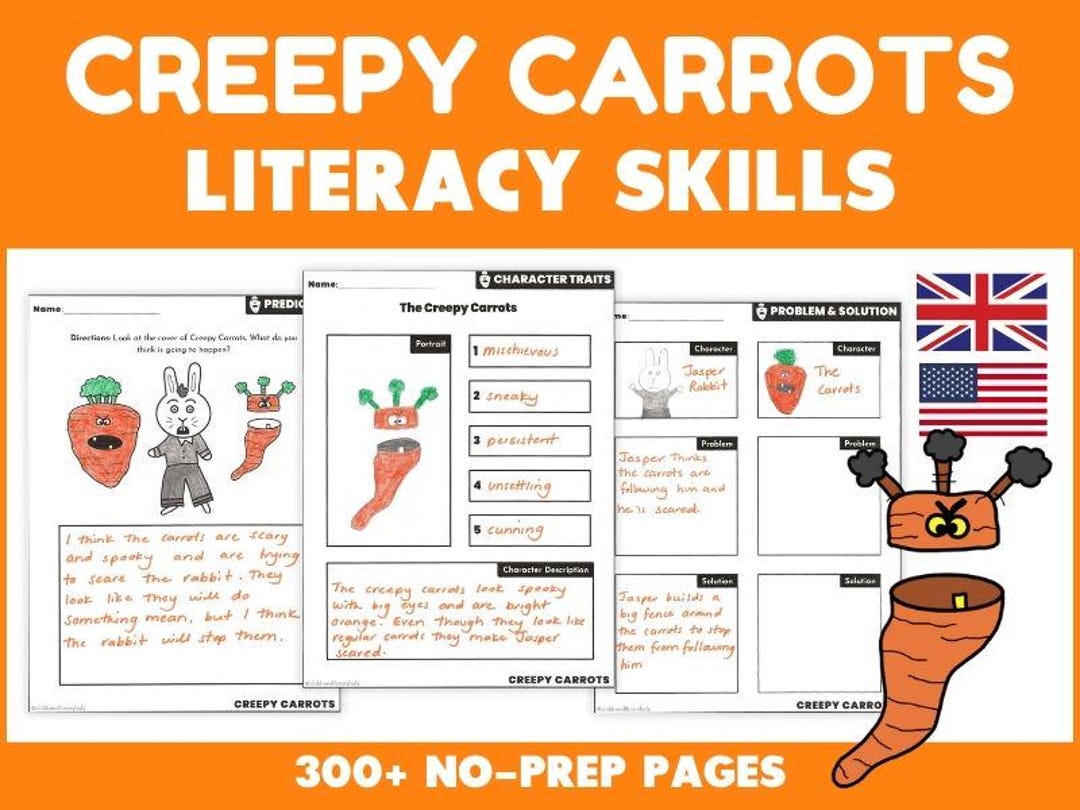 Creepy Carrots Book Activities - Aaron Reynolds Read-aloud Literacy ...