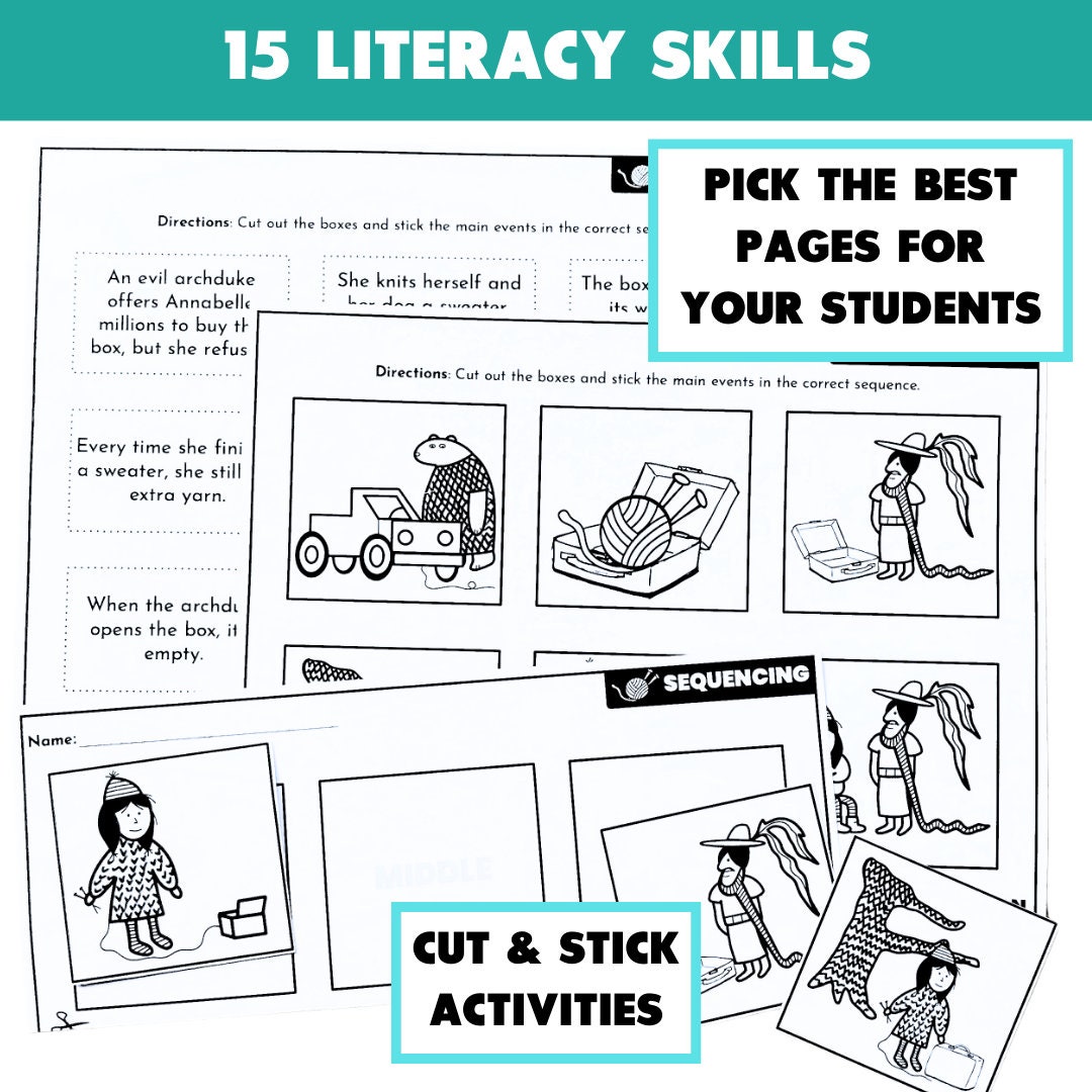 Extra Yarn Activities Literacy Story Elements Picture Book Read Aloud ...