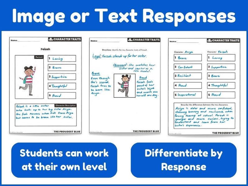 The Proudest Blue Book Activities - Literacy Skills and Story Elements ...