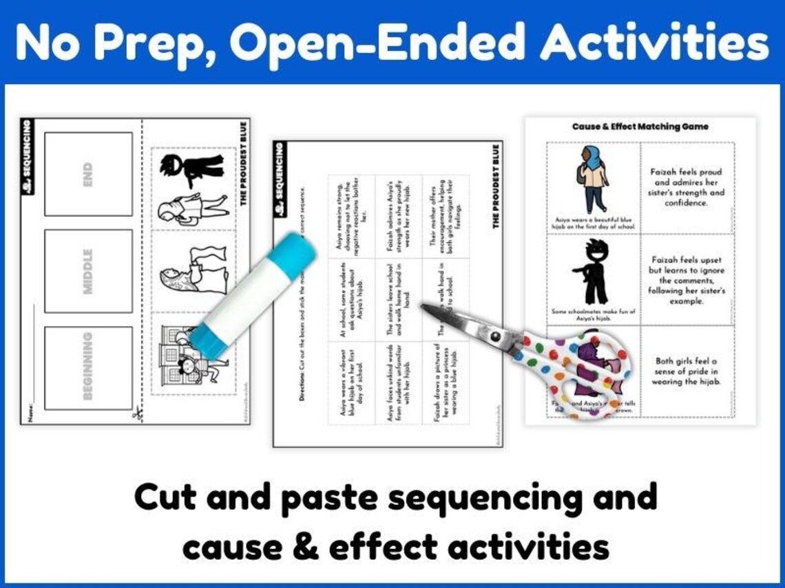 The Proudest Blue Book Activities - Literacy Skills and Story Elements ...