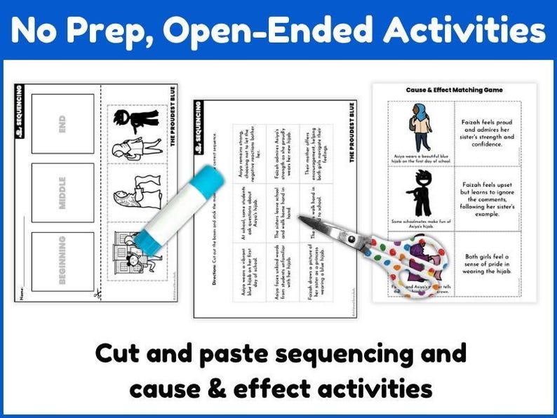 The Proudest Blue Book Activities - Literacy Skills and Story Elements ...