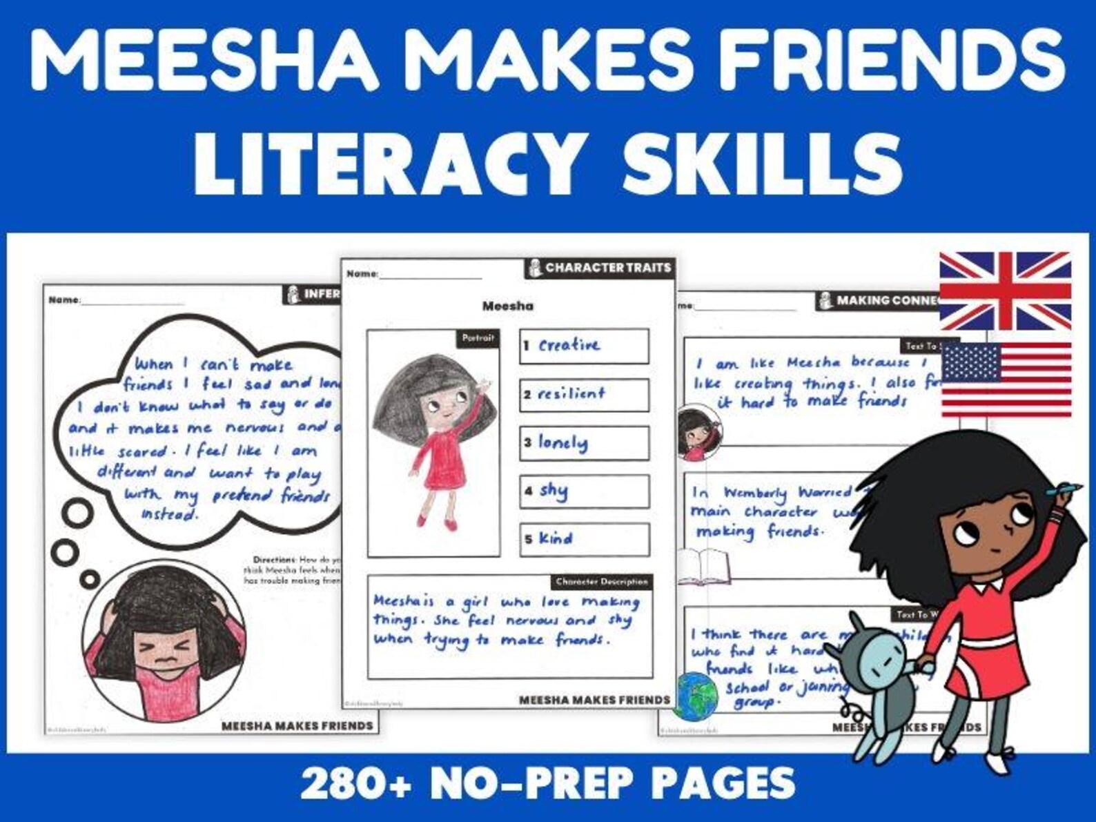Meesha Makes Friends Activities - Reading Comprehension - Reading ...