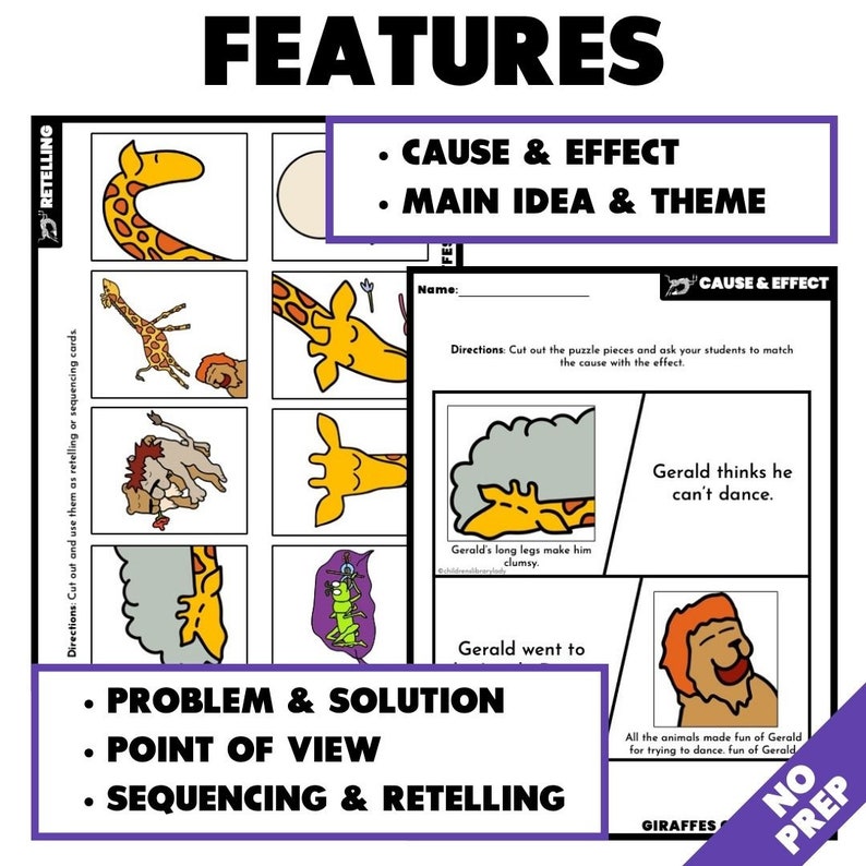 Giraffes Can't Dance Activities - Reading Comprehension and Literacy ...