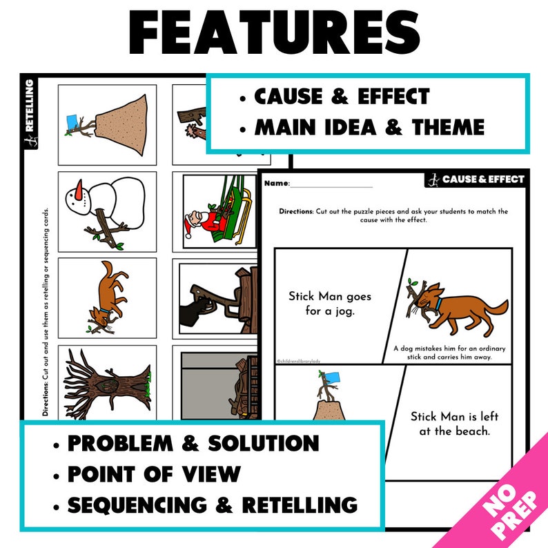 Stick Man Book Activities - Julia Donaldson Literacy Read Aloud Book ...