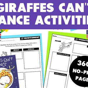 Giraffes Can't Dance Activities - Reading Comprehension and Literacy ...